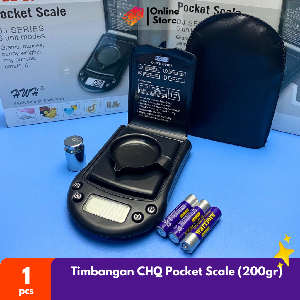 Jual CHQ Pocket Scale || Timbangan Digital CHQ 200gr/0,01 | Digital ...