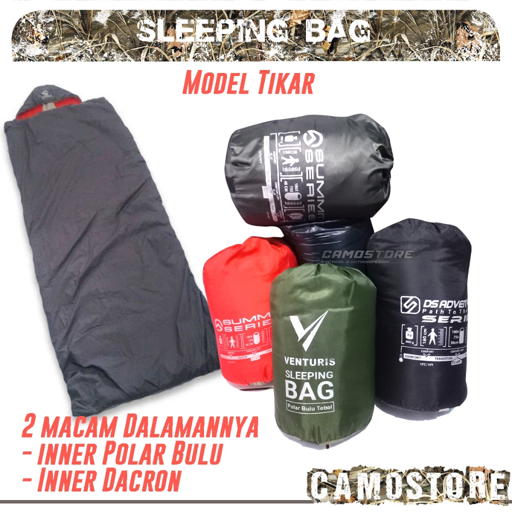 Jual Sleeping Bag SB Polar Bulu Tebal dan Dacron lokal Selimut Camping ...