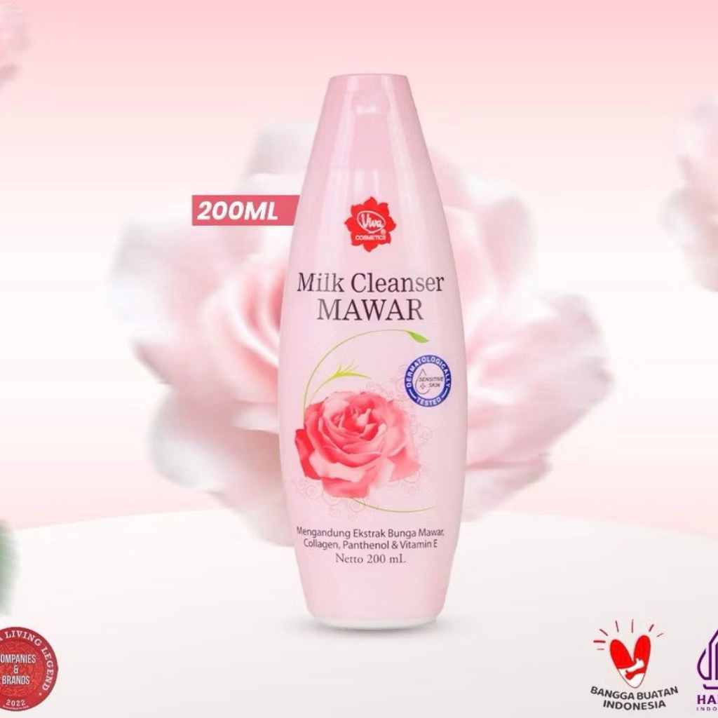 Jual VIVA Air Mawar Milk Cleanser 200 ml | Shopee Indonesia