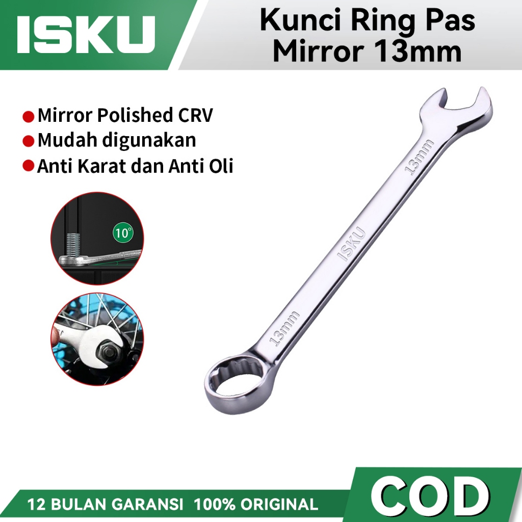 Jual ISKU Kunci Ring Pas 13mm/Kunci Ring Mirror 13mm/Combination Wrench ...