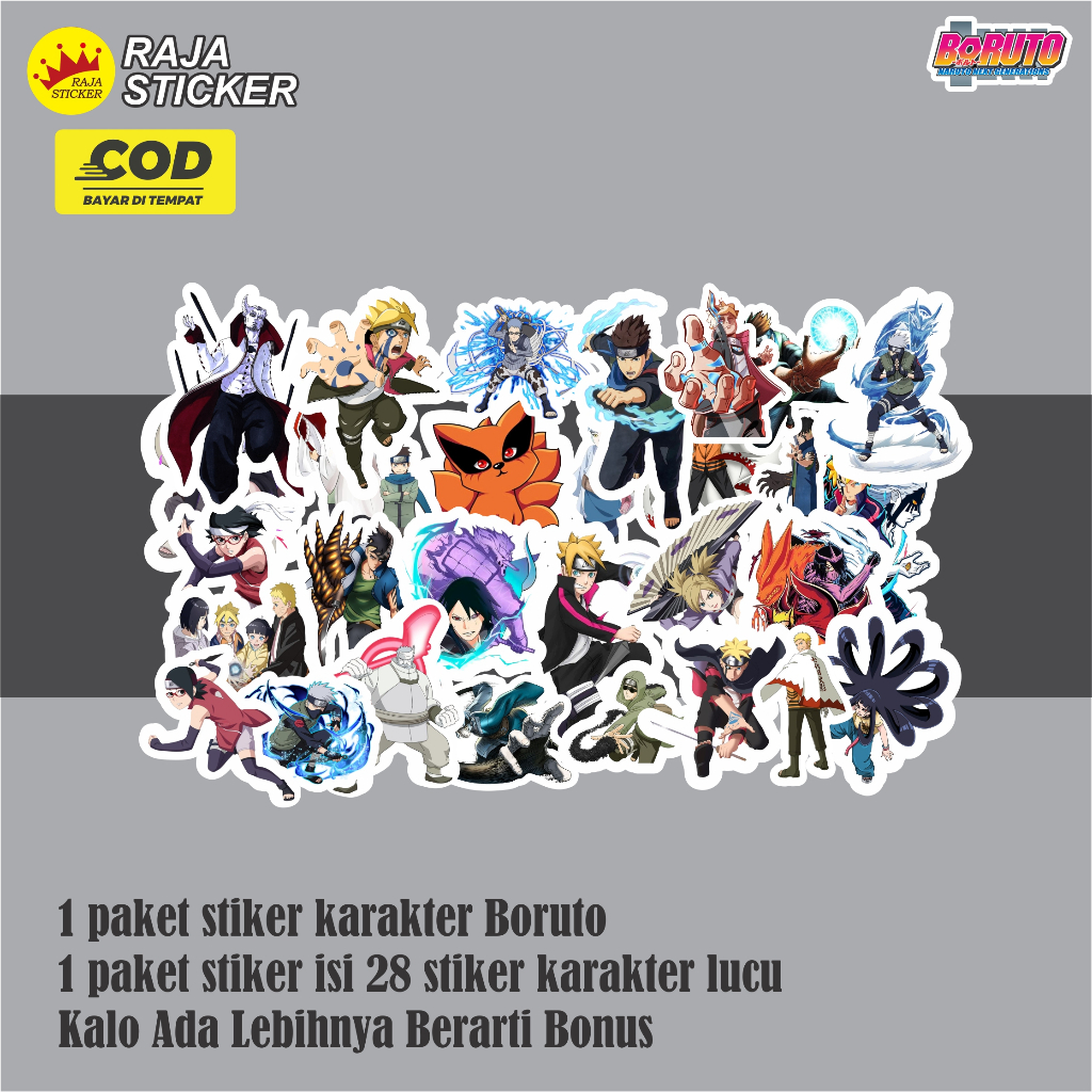 Jual Stiker Anime Karakter di Serial BORUTO - Sticker case hp & Laptop ...