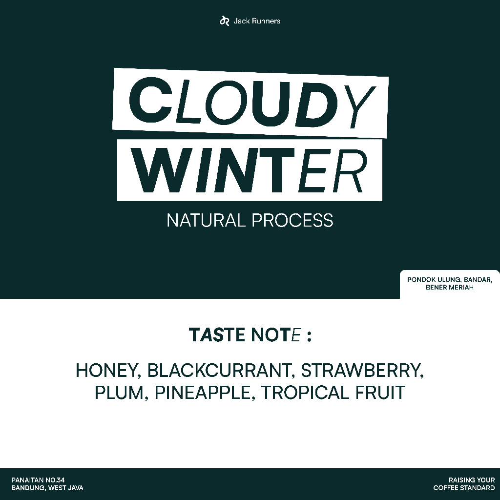 Jual JACK RUNNERS ROASTERY - GAYO NATURAL (CLOUDY WINTER) - ROASTED ...