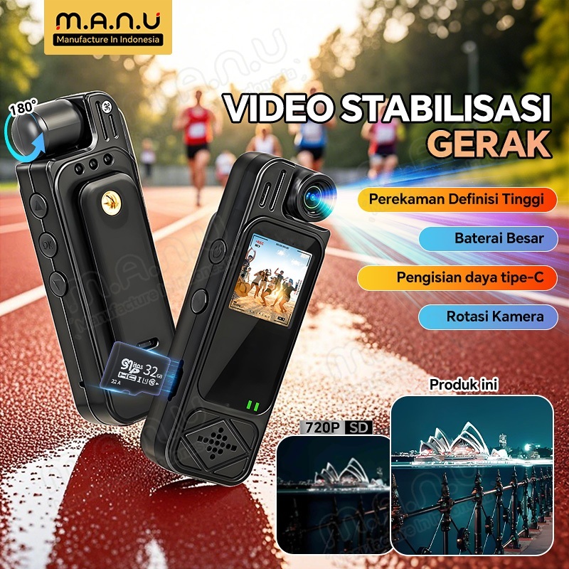 Jual Manu Mini Kamera HD 1080P Camcorder Layar 1.3" Dapat Diputar 180 ...