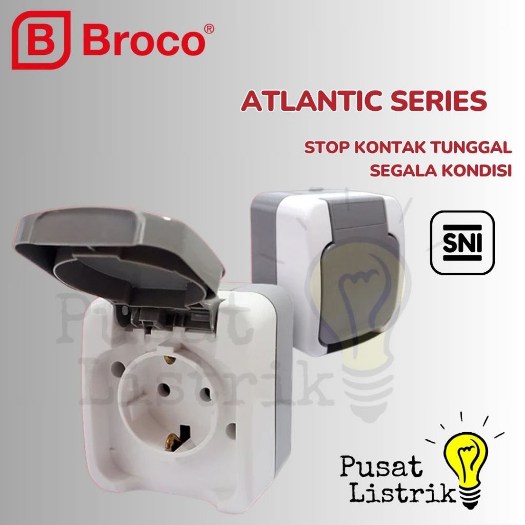 Jual Stop Kontak Broco Atlantic WeatherProof Outdoor IP44-2151 Outbow ...