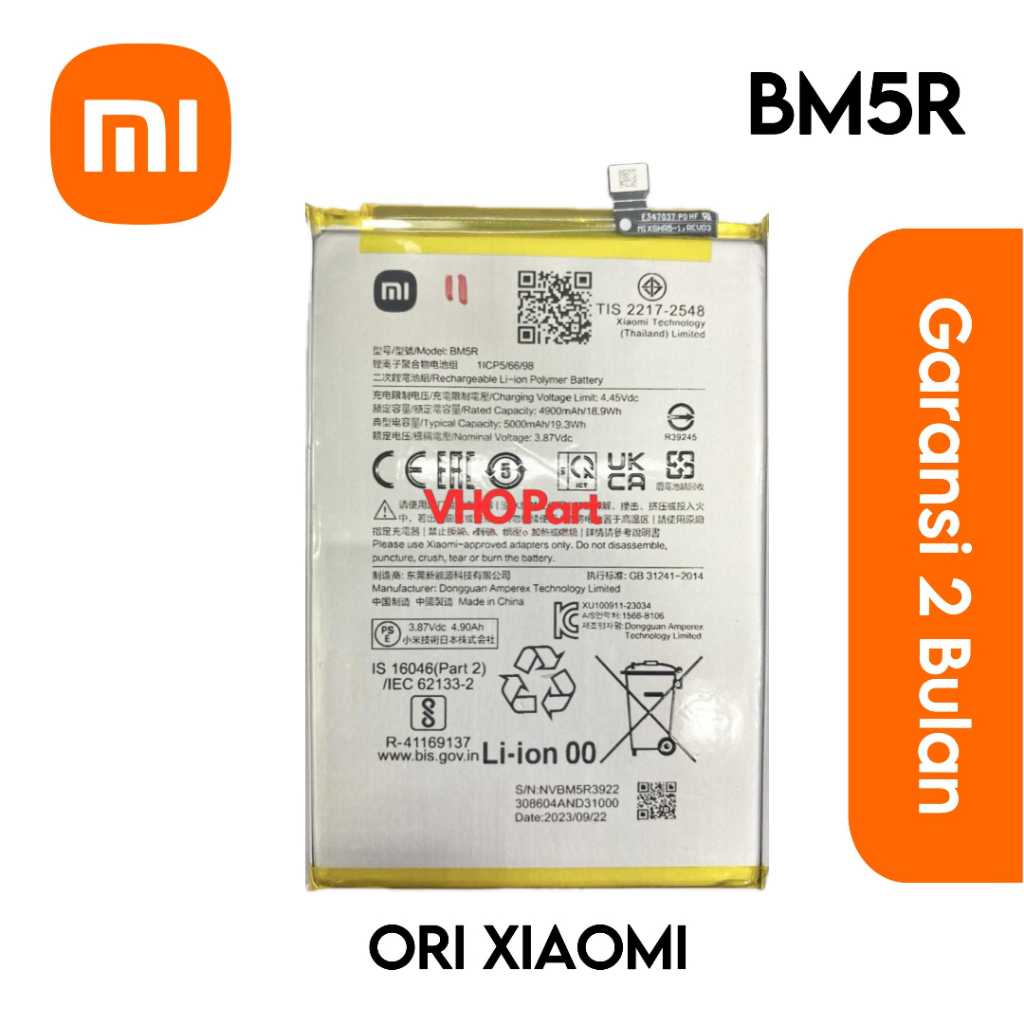 Jual [GARANSI 2 BULAN] Baterai BM5R untuk REDMI 12 / REDMI 12 4G ...