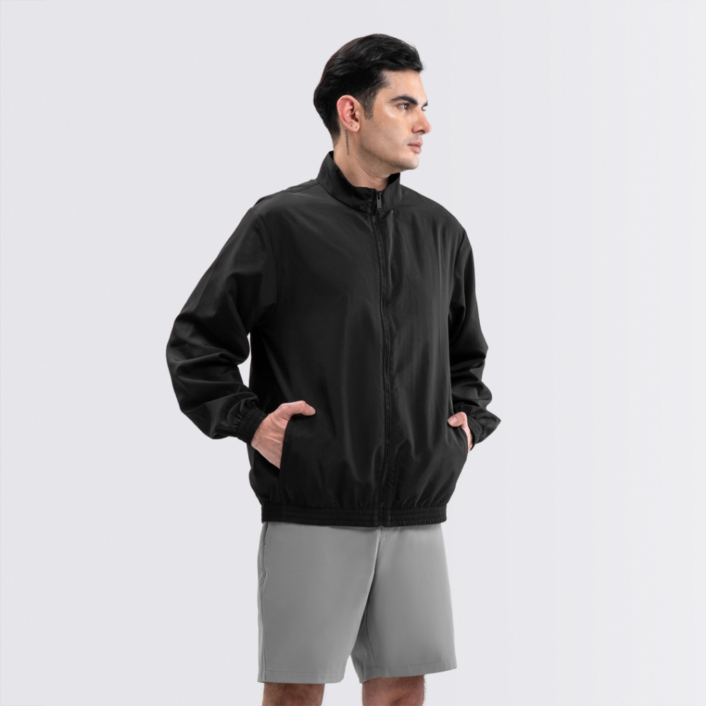 Jual Livehaf - Geared Crinkle Jacket Black | Shopee Indonesia