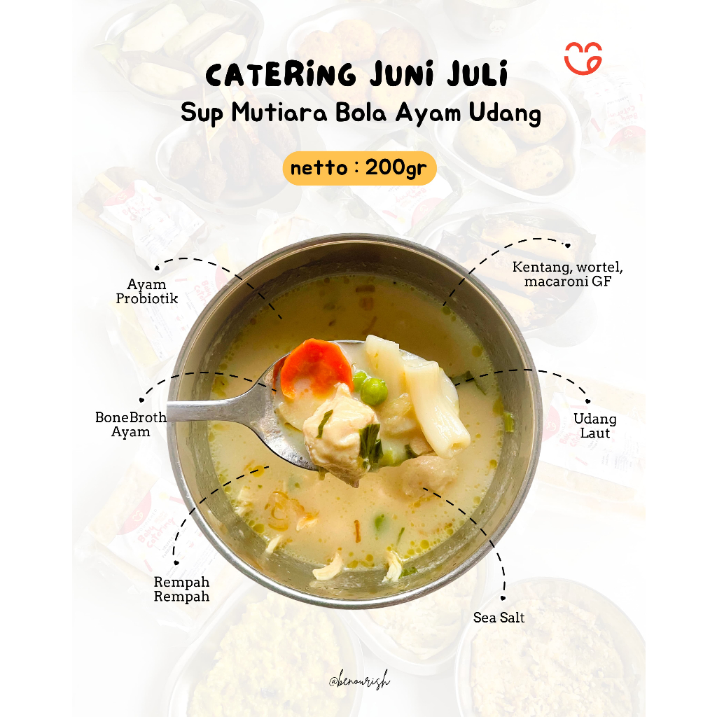 Jual Benourish Menu Berkuah (Sup Mutiara/ Bakso Sum2 Bihun/ Prawn Miso ...