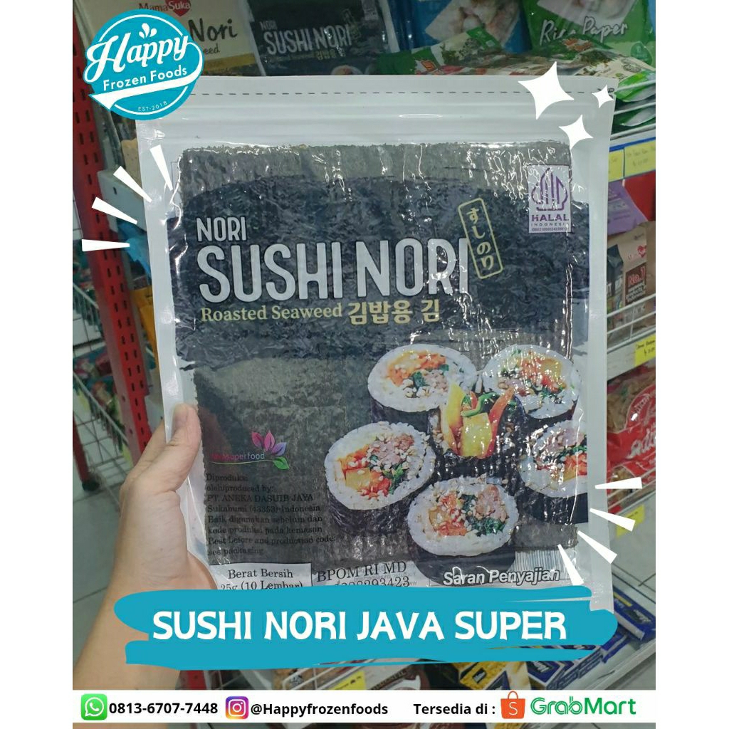 Jual SUSHI NORI JAVA SUPER 10L | GIMBAB | RUMPUT LAUT | HAPPY FROZEN ...