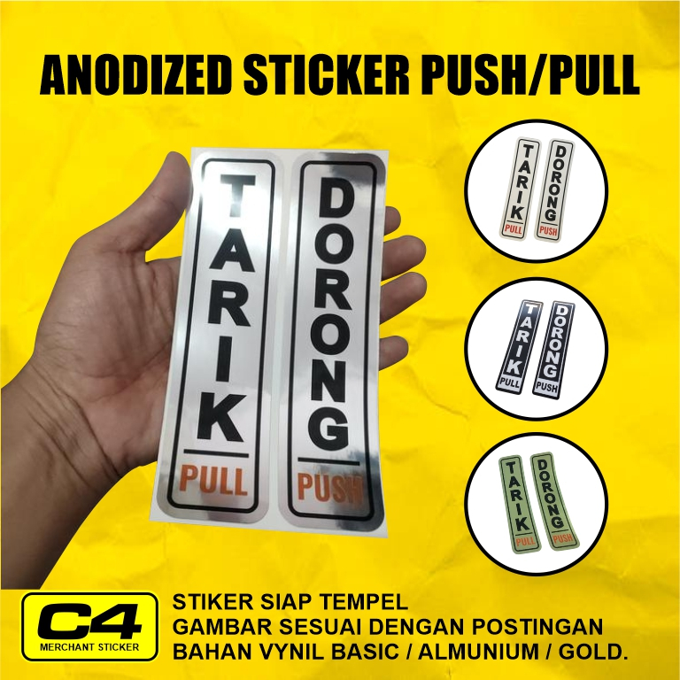 Jual stiker pintu tarik dorong/stiker pintu kaca push pull/stiker ...
