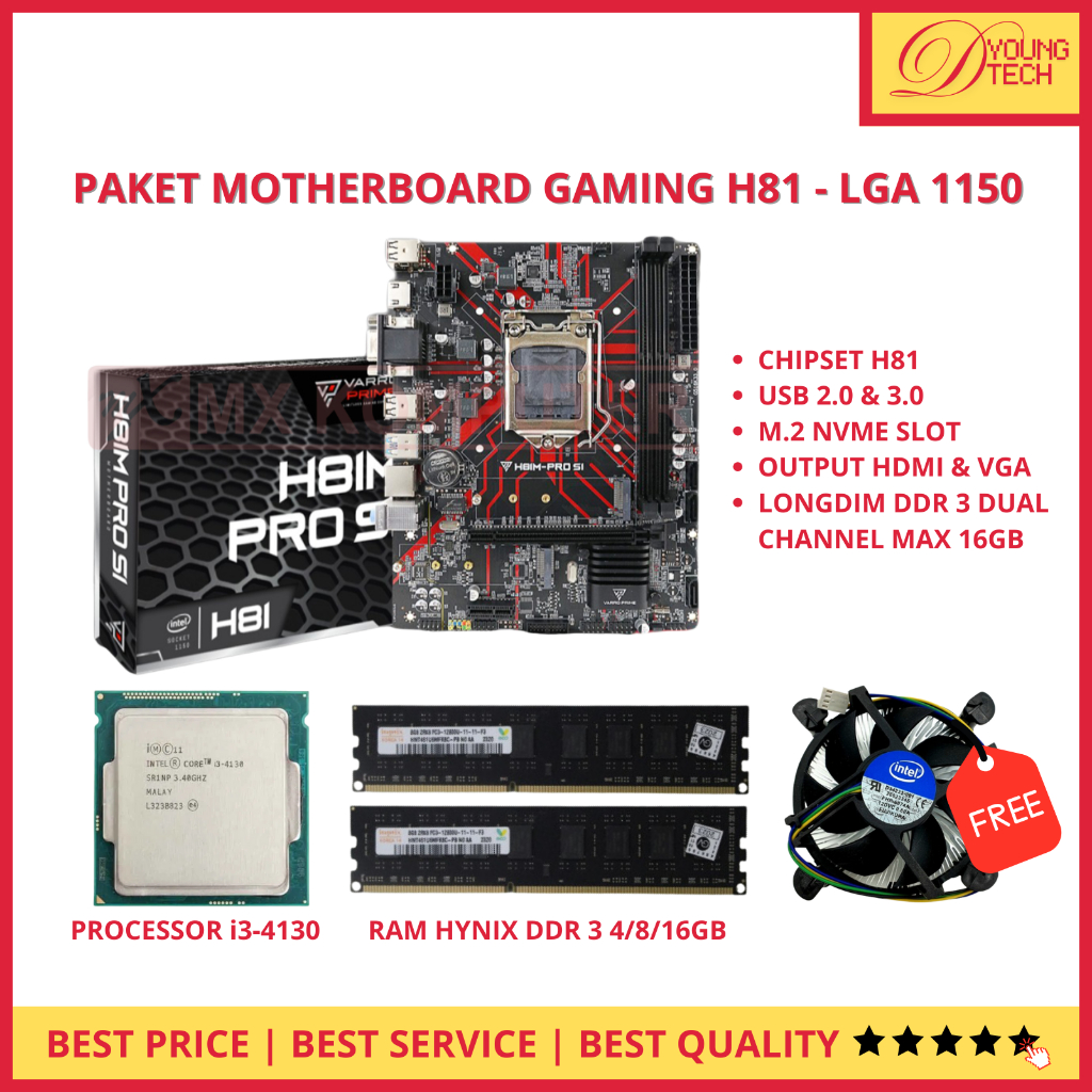 Jual Paket Pc Gaming - Motherboard Varro H81 Pro S1 Lga 1150 Intel ...