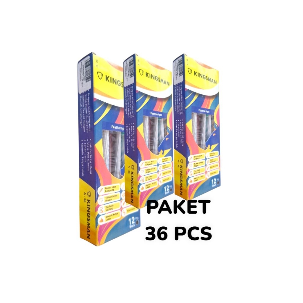 Jual PAKET 3Lusin Pulpen KINGSMAN- Pulpen Ulir/Pen Semi Gel/Pulpen ...