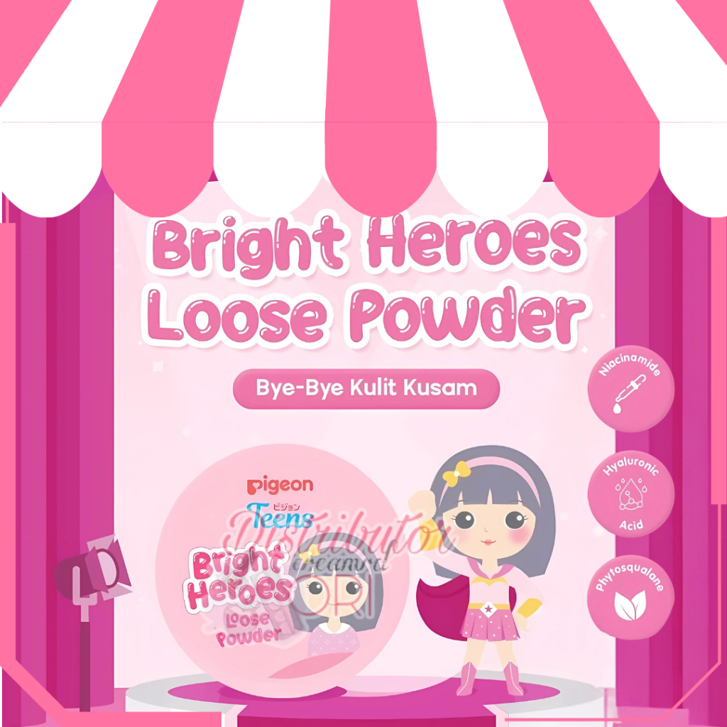 Jual Pigeon Teens Bright Heroes Loose Powder 12gr| Bedak Tabur Remaja ...