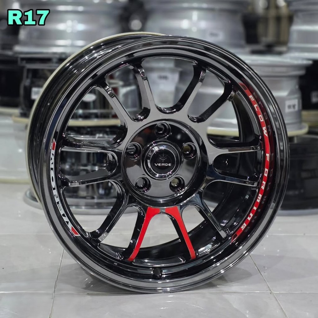 Jual velg mobil r17 lebar 8 VENOM 5 BLACK CROME PCD 5X114,3 velg ring ...