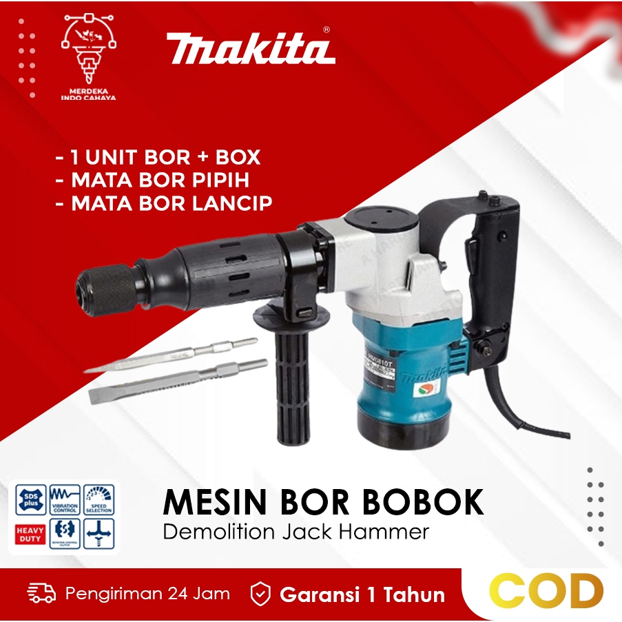 Jual PROMO TERMURAH!!! Mesin Bobok Beton Makita HM0810T Mesin Demolition Hammer | Shopee Indonesia
