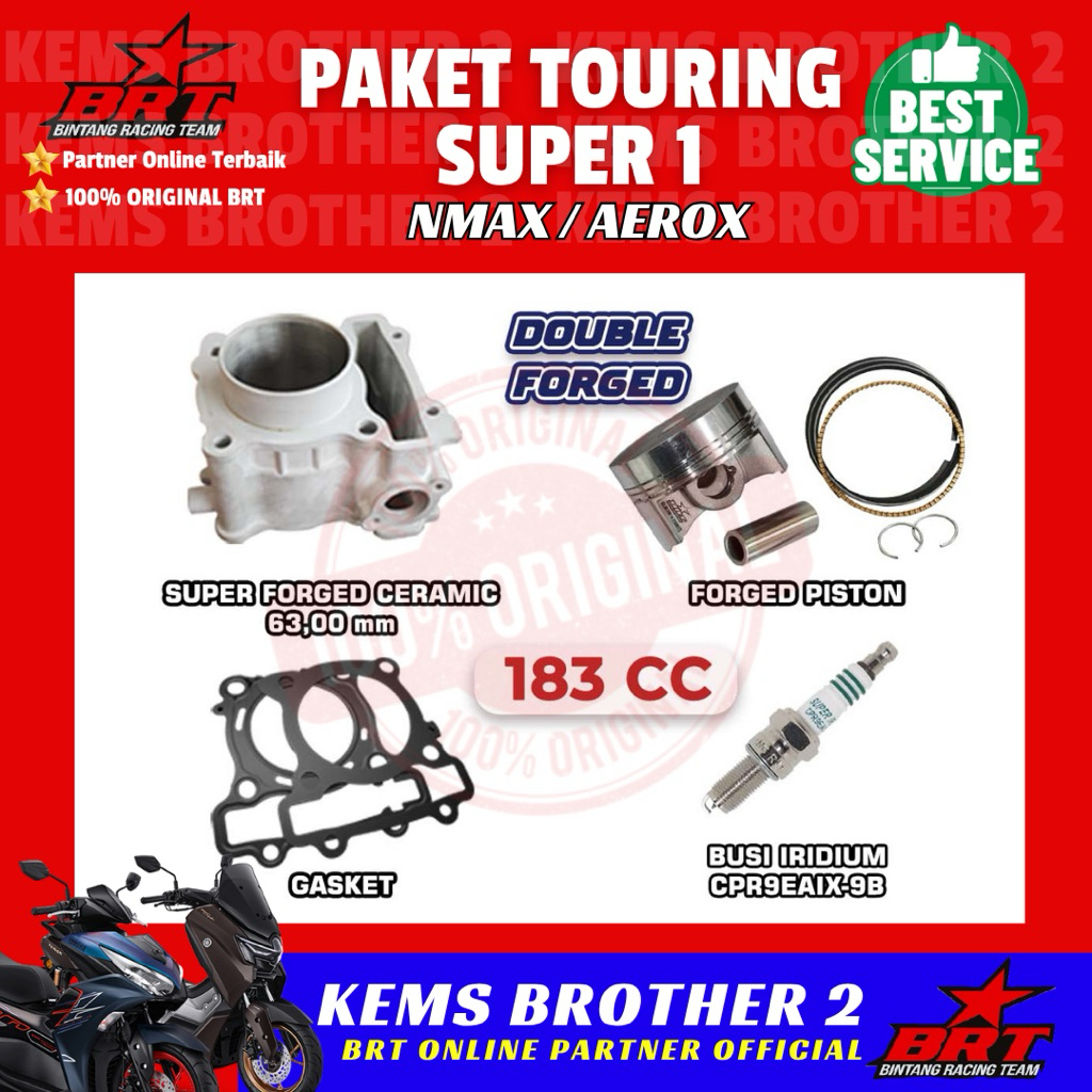 Jual BLOK BRT NMAX AEROX CERAMIC 63 MM WR 155 63 MM ORIGINAL BRT (Blok ...