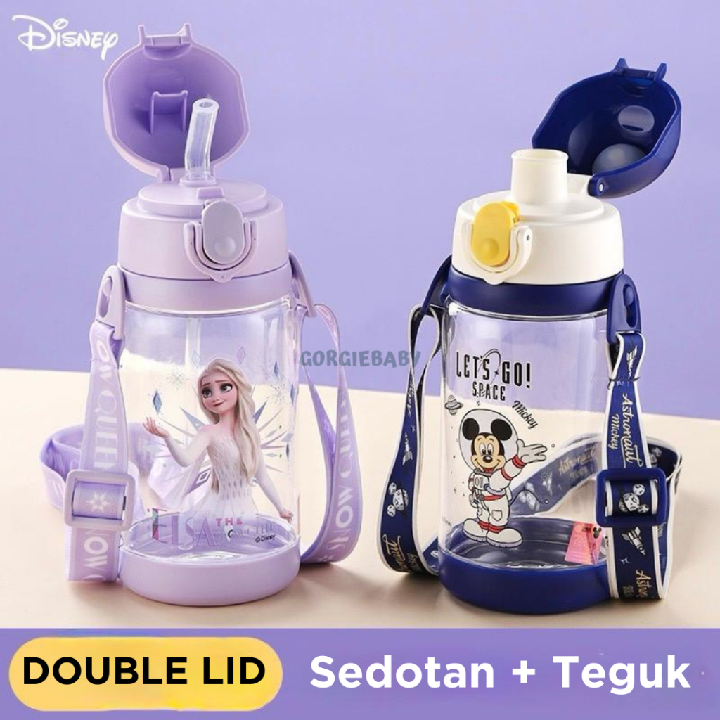 Jual Botol Minum Anak Disney Original Double Lid Tritan 520ML BPA Free Sedotan Teguk | Shopee ...