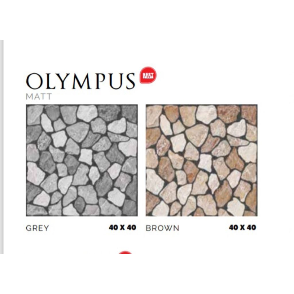 Jual KERAMIK MERK ASIA TILE TIPE OLYMPUS GREY BROWN UKURAN 40X40 WARNA ...
