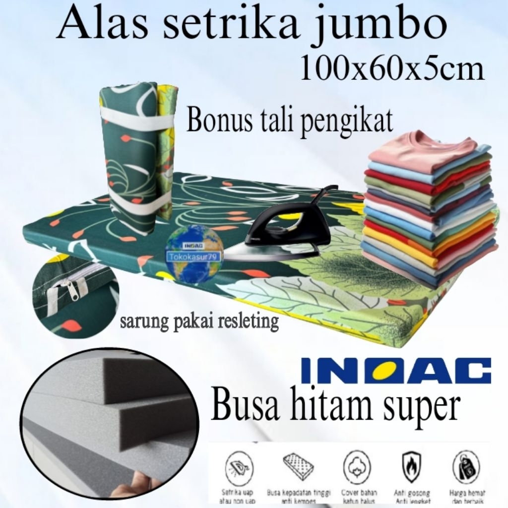 Jual Busa hitam.Alas setrika inoac jumbo 100x60x5 cm.Alas setrika busa ...