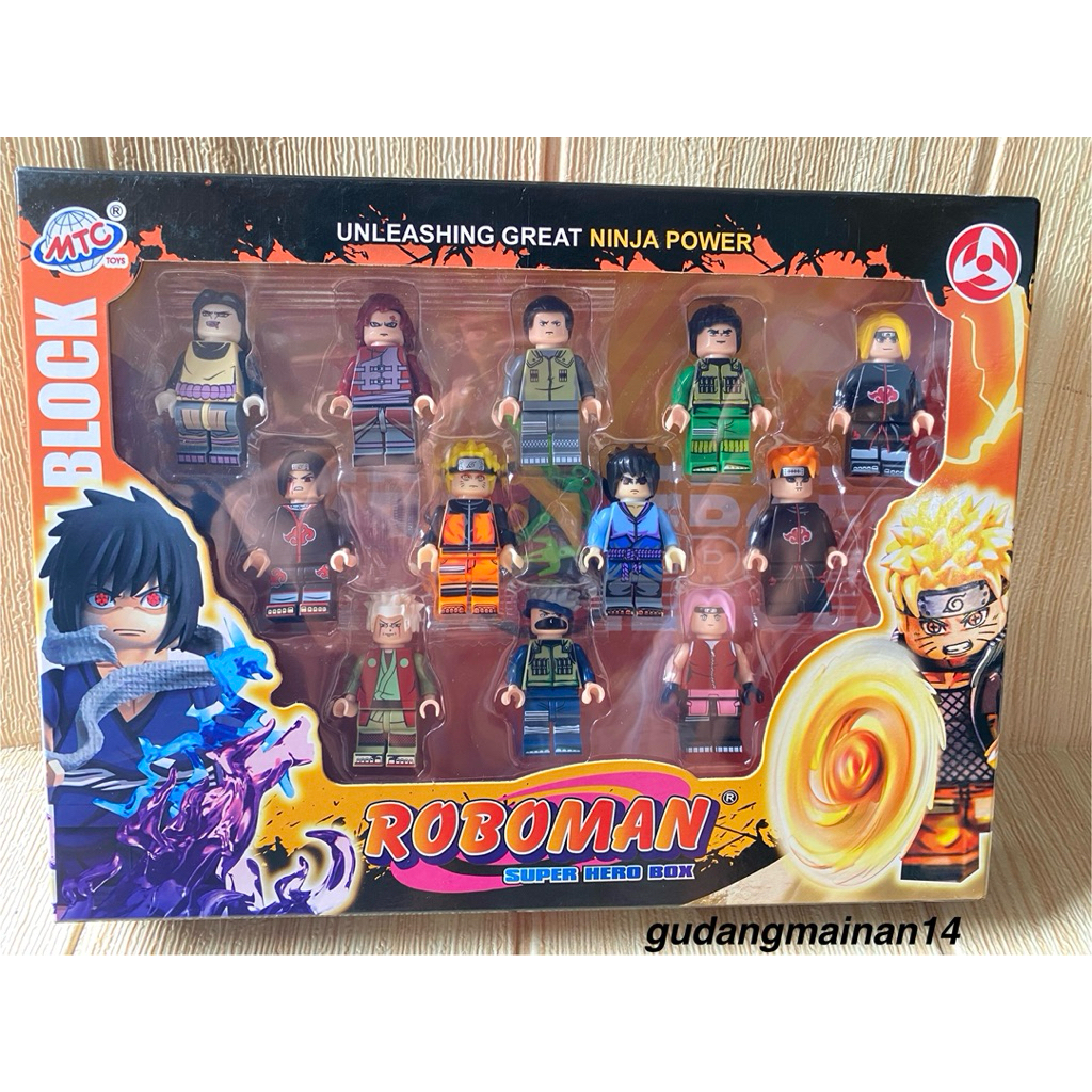 Jual Mainan Roboman Superhero Box/Block Naruto Shinobi Isi 12Pc ...