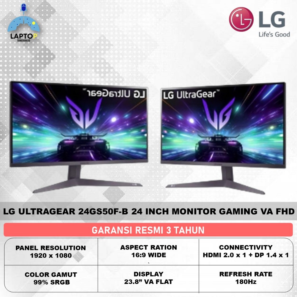 Jual LG ULTRAGEAR 24GS50F-B 24 INCH MONITOR GAMING VA FHD 1080P 1MS ...