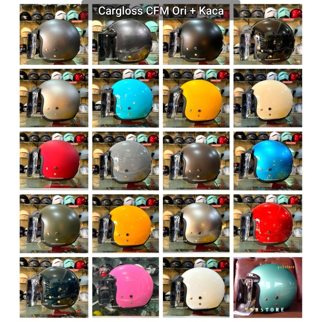 Jual Helm Cargloss CFM Retro Original All Color Semua Warna + Kaca ...