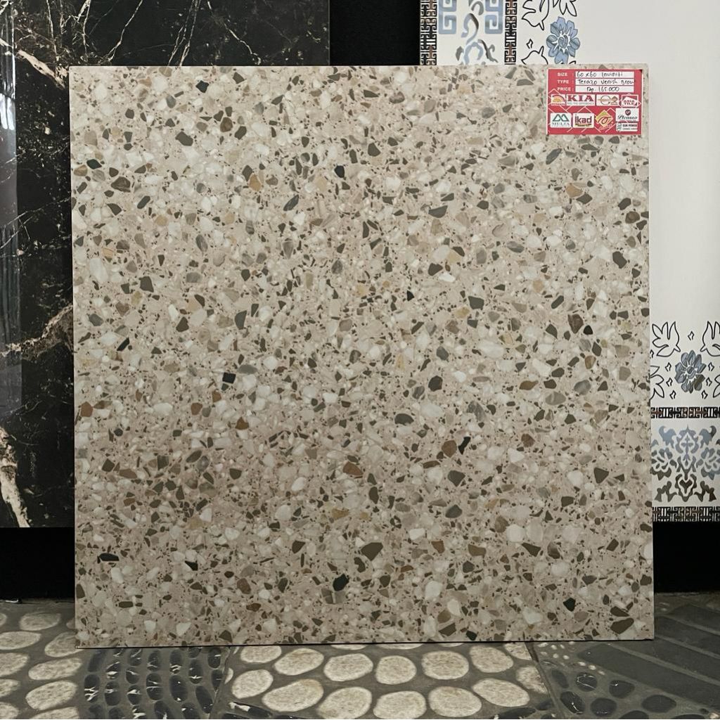 Jual Granit kasar unpolished/Matte 60x60 Terazzo Venice Brown (CHAT ...