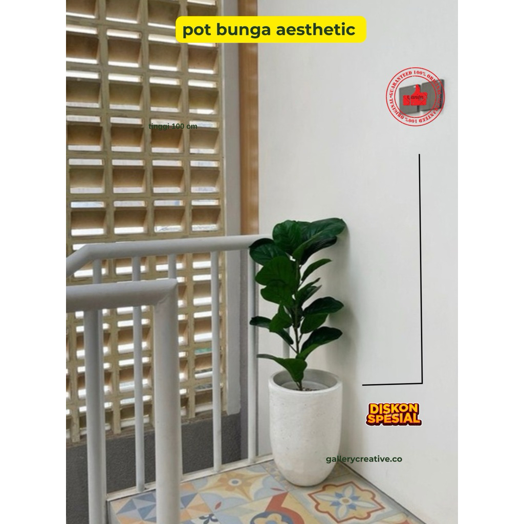 Jual vas bunga besar 20-40 cm hiasan rumah/ guci besar bunga aesthetic ...