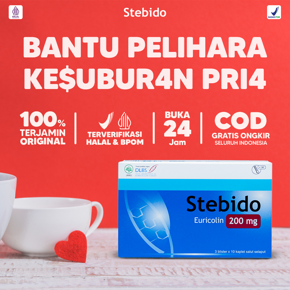Jual 𝐃𝐈𝐒𝐓𝐑𝐈𝐁𝐔𝐓𝐎𝐑 Stebido 30 Kaplet 200 mg - Suplemen Kesuburan Pria ...