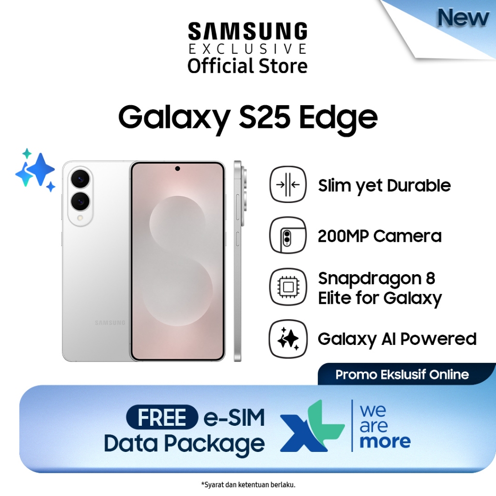 Jual Samsung Galaxy S25 Edge 12/256GB - Titanium Silver | Smartphone AI ...