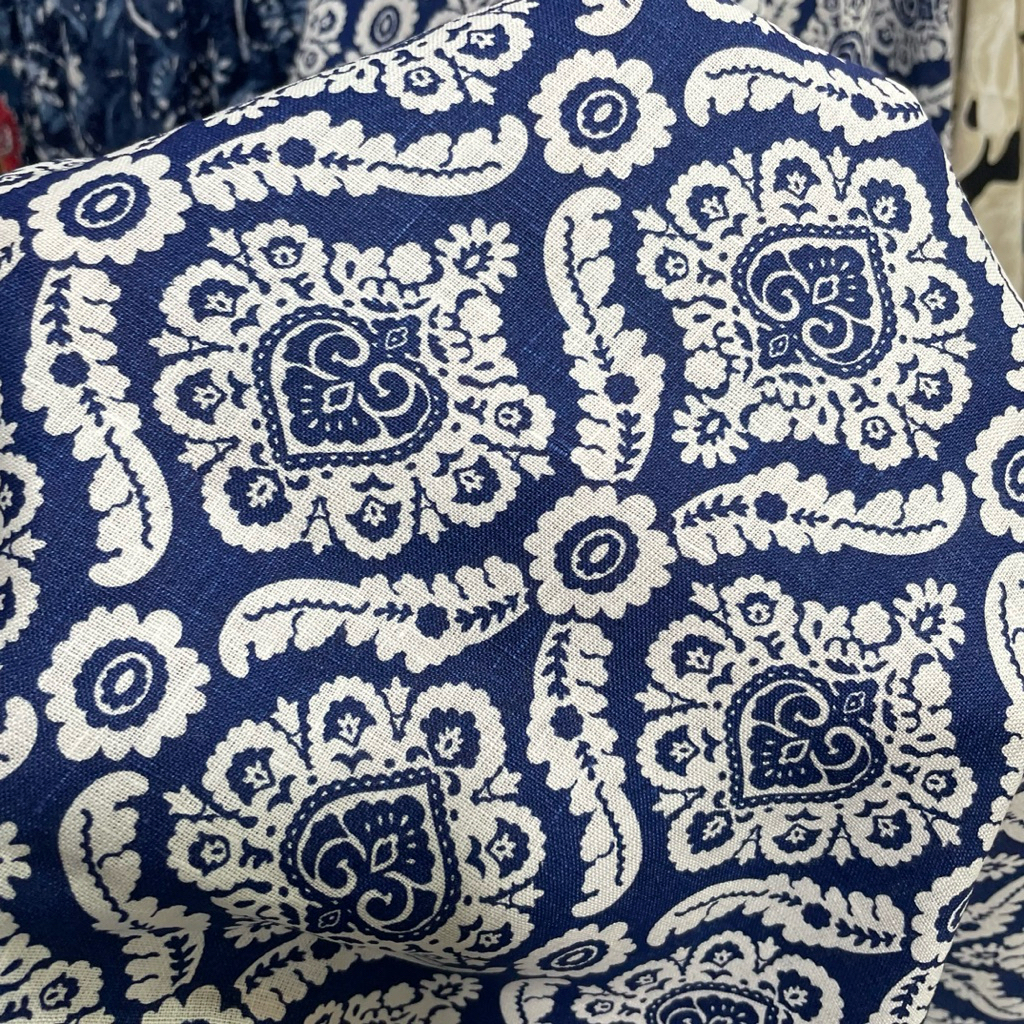 Jual kain katun linen - kain katun pure linen motif varsase premium ...