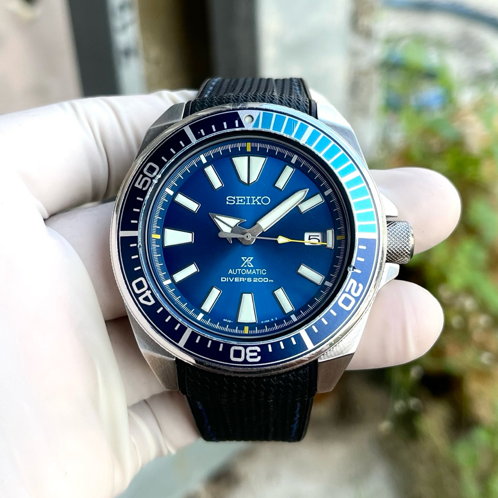 Jual Seiko Samurai Blue Lagoon SRPB09K1 limited edition | Shopee Indonesia