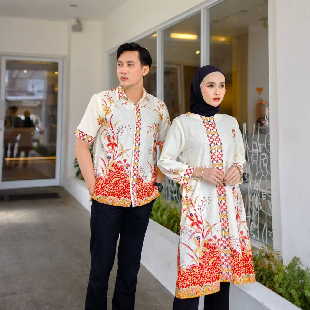 Jual Benang Raja Couple Batik Hem Dan Tunik Katun Uj Cibulan | Shopee ...