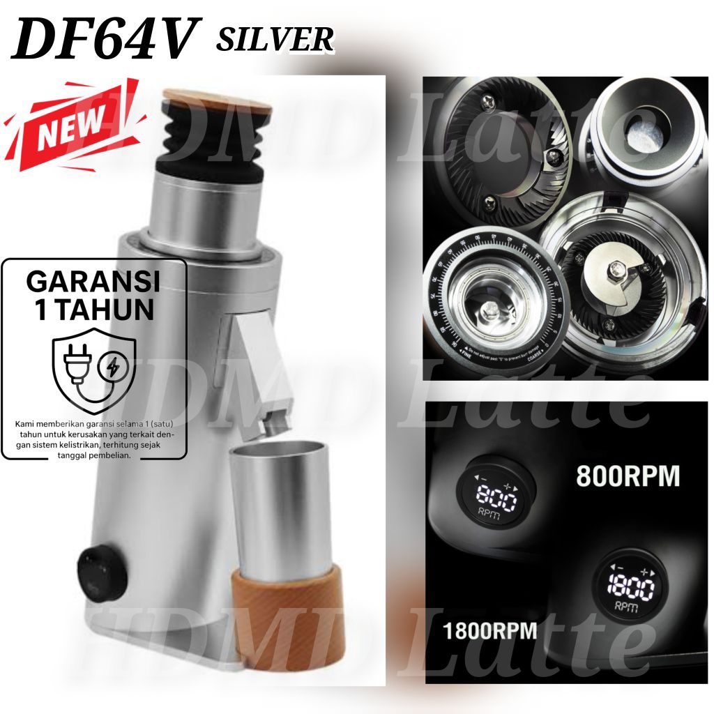 Jual Grinder DF64V 2025 Single Dose Burr 64mm DLC ( Espresso & Brew) / Bergaransi 1 Tahun ...