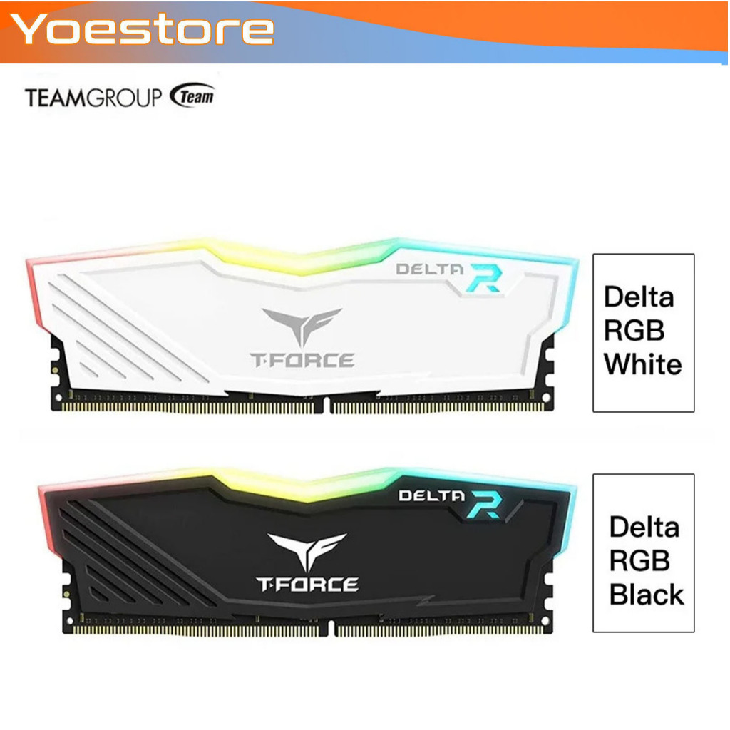 Jual TEAM DELTA RGB DDR4 DESKTOP MEMORY BLACK WHITE 16GB|32GB|64GB ...