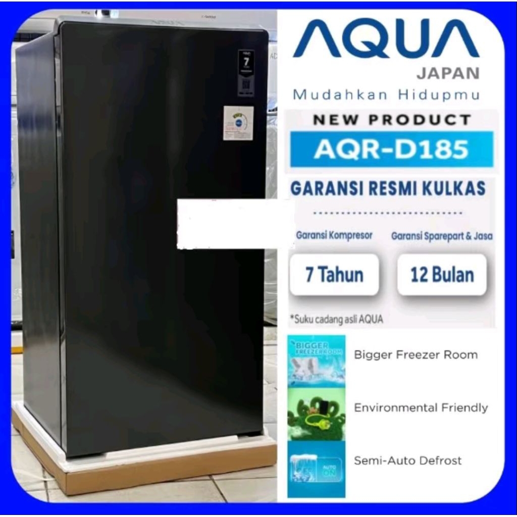 Jual KULKAS AQUA 1 Pintu AQR-D185 MDS - Lemari es 185MDS | Shopee Indonesia