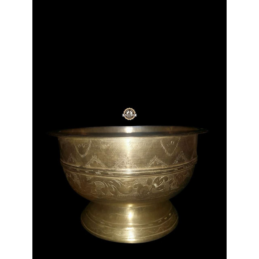 Jual Bokor kuningan ukir lawas TEBAL ( B906 ) | Shopee Indonesia