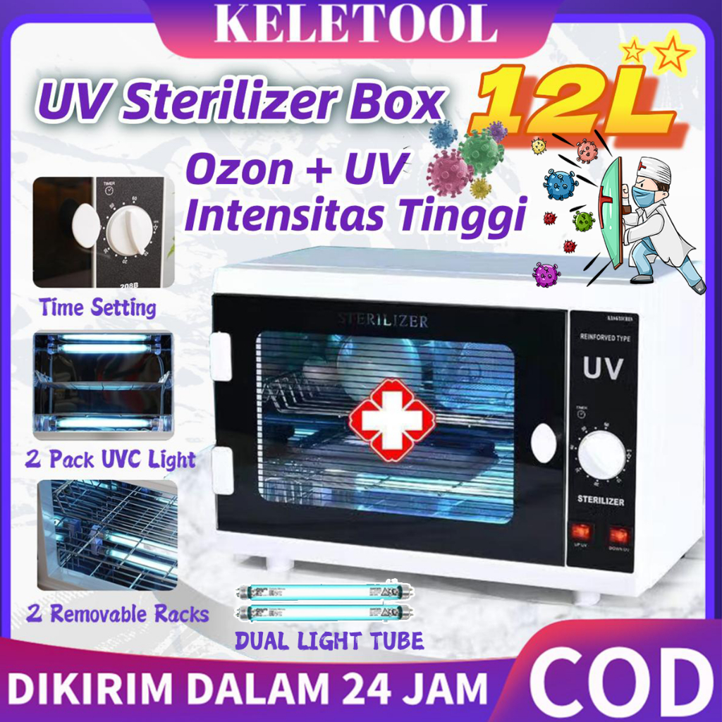 Jual 12L UV Sterilizer Box UV Disinfection Cabinet UV Ozon Kill Bakteri ...