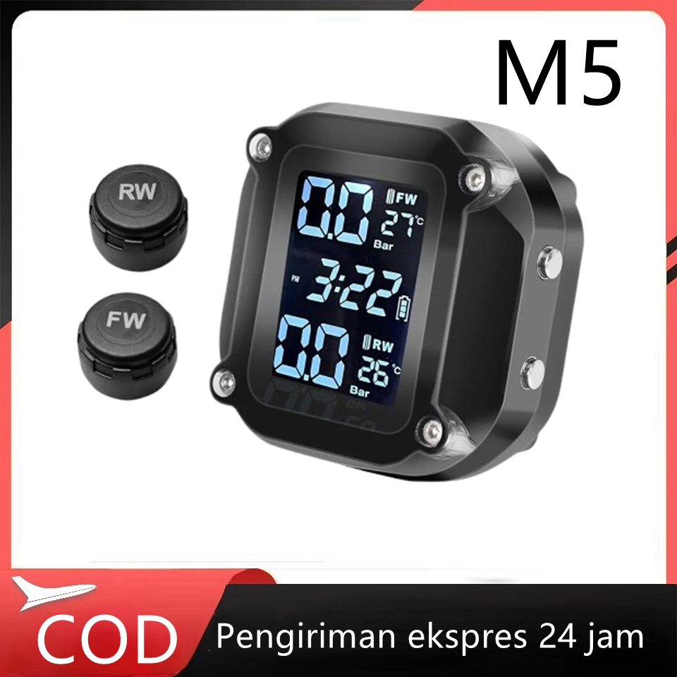 Jual Monitor tekanan ban sepeda motor M5 kombinasi tampilan digital ...