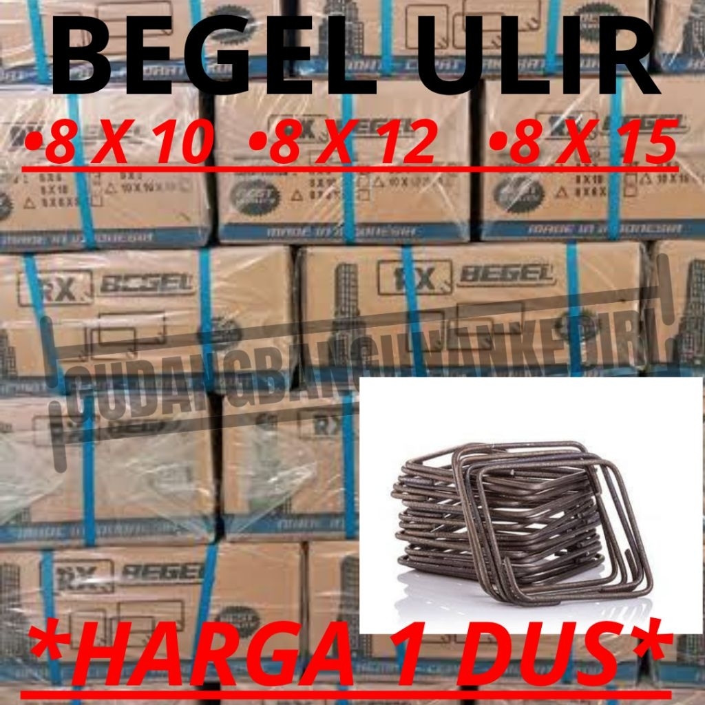 Jual [1 DUS] begel 8 x 10, 8 x 12, 8 x 15 cincin ring besi behel ulir ...