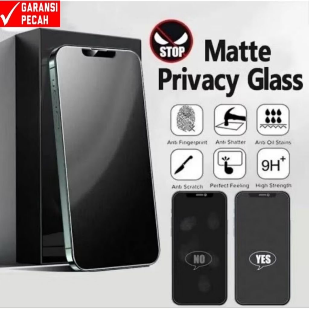 Jual Premium Anti Spy Matte iPhone 11 11 Pro 11 Pro Max Tempered Glass ...