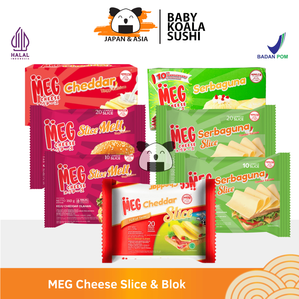 Jual MEG CHEESE Keju Slice & Blok Halal | Keju lembaran | Keju Parut ...