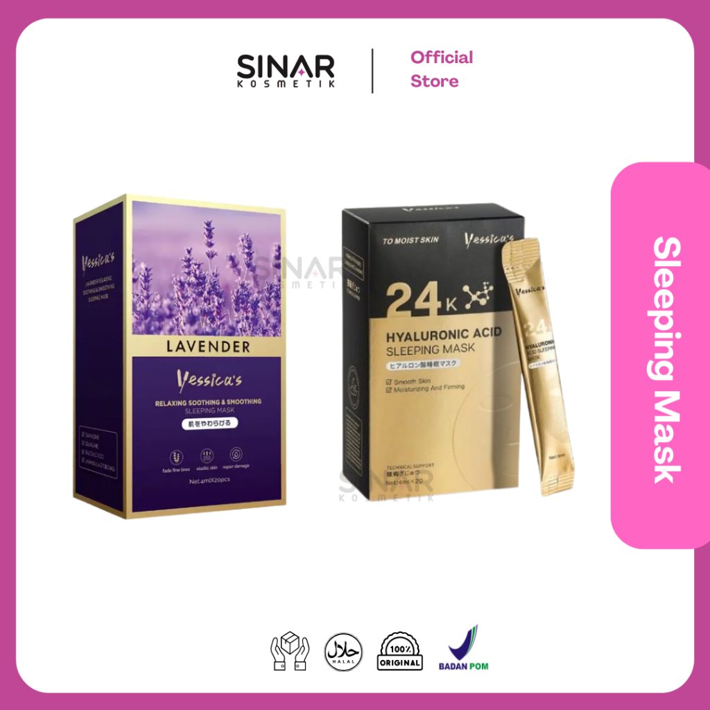 Jual Yessica's Lavender Relaxing & Soothing Sleeping Mask - 24K Gold ...