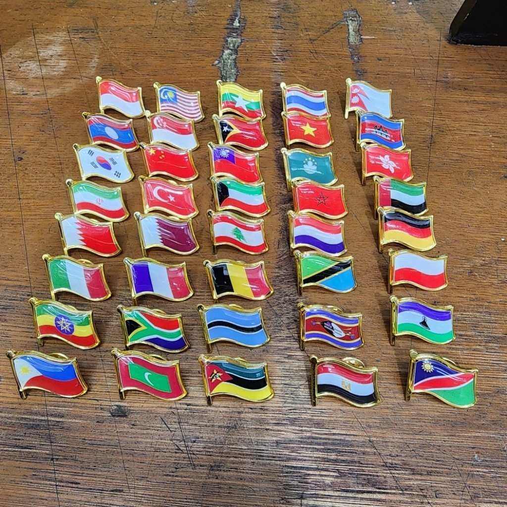 Jual Pin /Bendera Negara costum | Shopee Indonesia