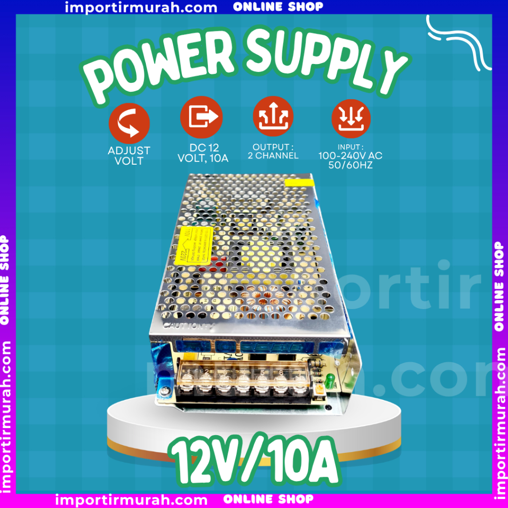 Jual POWER SUPPLY JARING 12V 10A BIG POWER Untuk CCTV BIG POWER Berkualitas | Shopee Indonesia