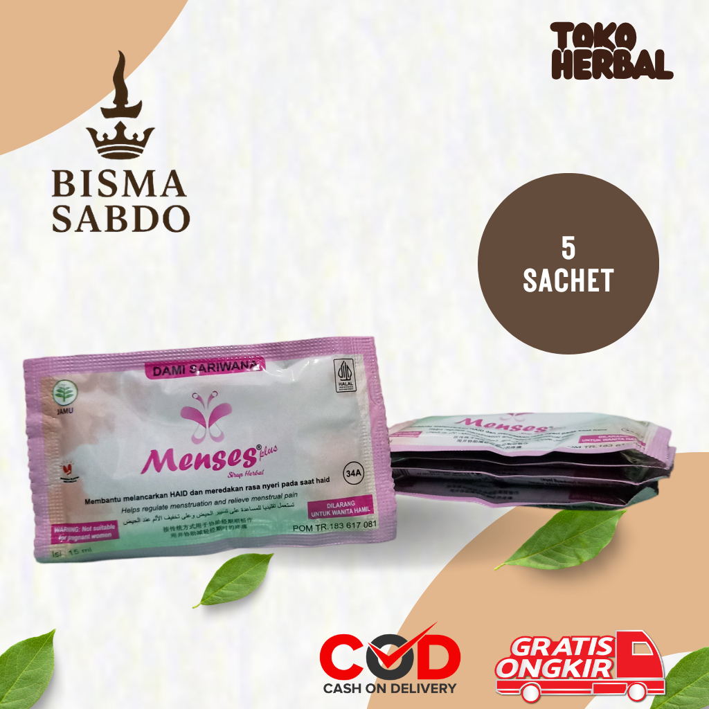 Jual Sariwana Menses Sachet Cair 1 Box 5Sachet Pelancar Siklus dan ...