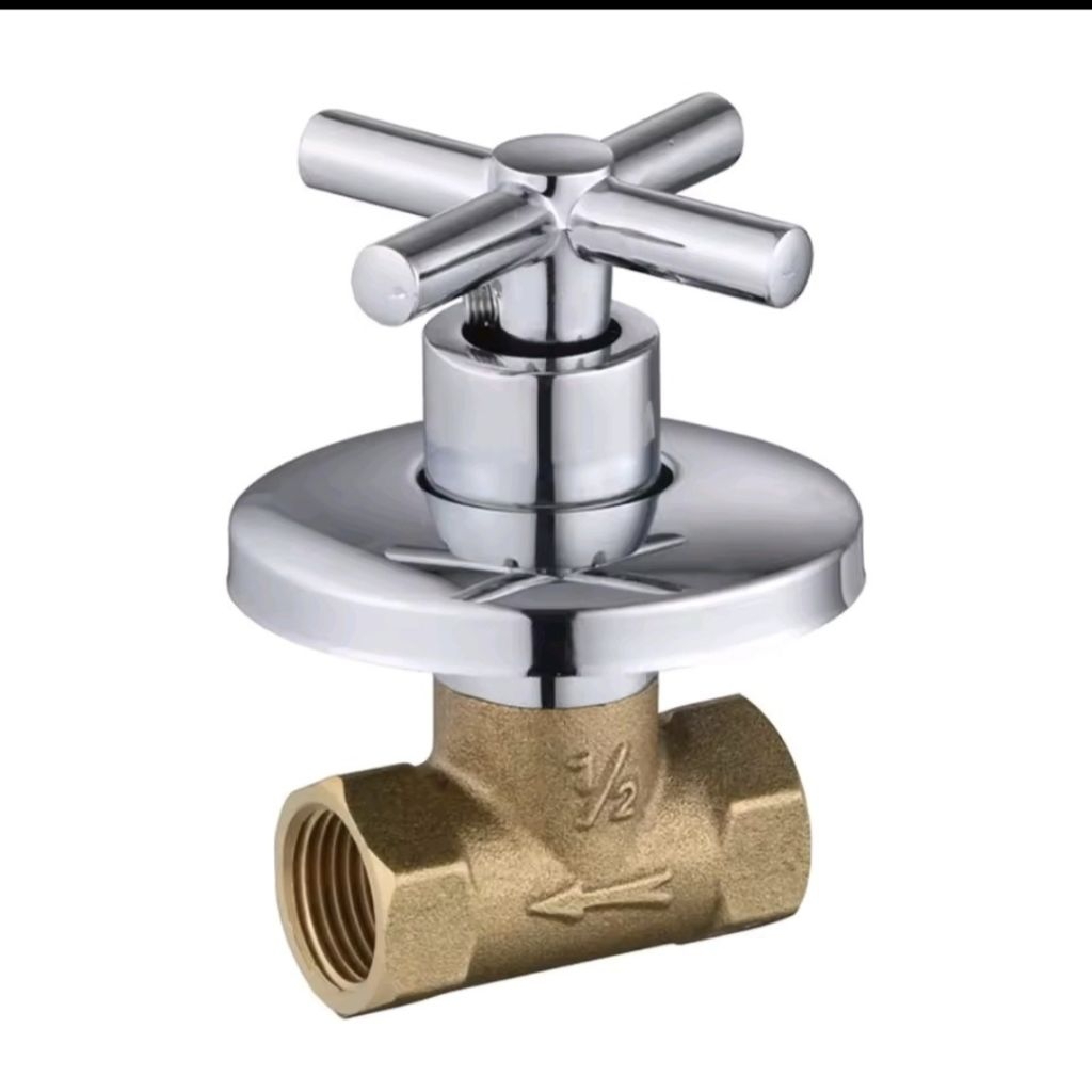 Jual Stok Promo Stop Kran Tanam Wall Shower Stop Kran Tanam Engkol Air ...