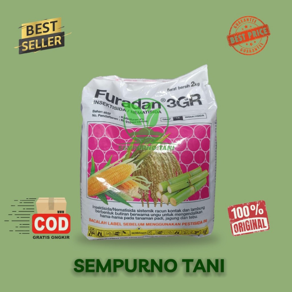 Jual INSEKTISIDA NEMATISIDA - FURADAN 3GR - 2 KG - FMC pembasmi hama ...