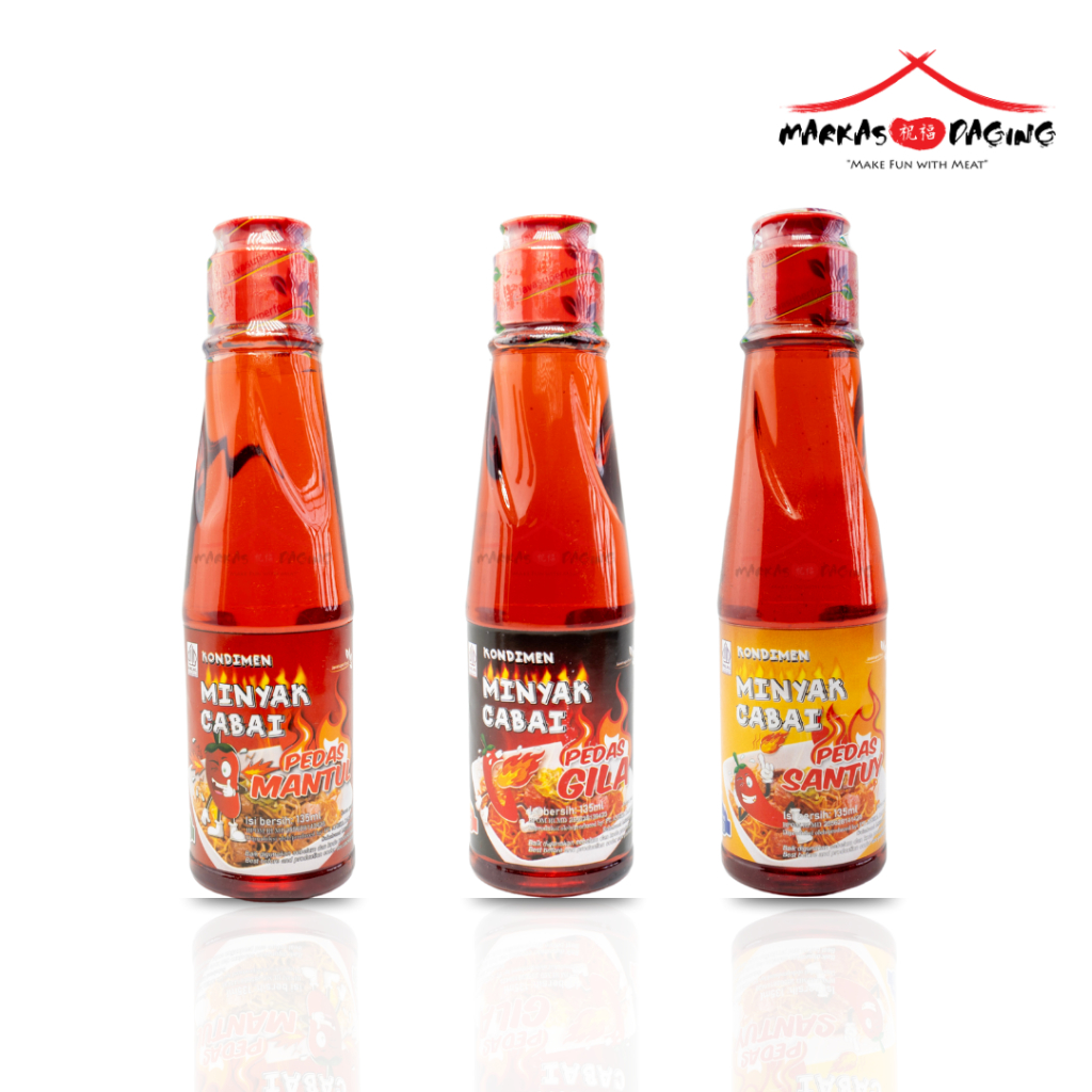 Jual KONDIMEN MINYAK CABAI SPICY / MINYAK CABE PEDAS / CHILI OIL 135 ML ...