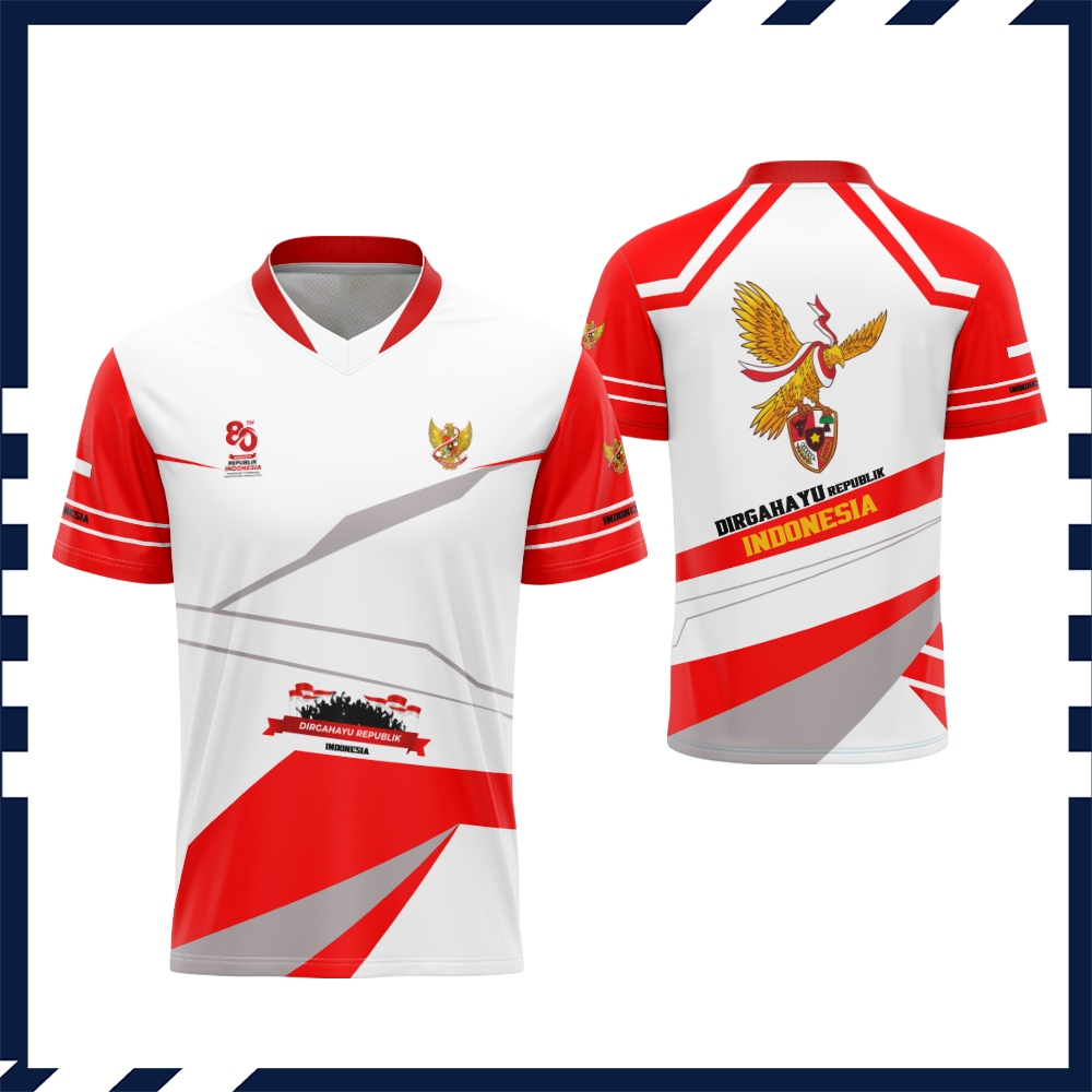 Jual Jersey 17 Agustus Kaos Baju Pria 17 Agustus 2025 Hut Ri 80 Th Fullprint | Shopee Indonesia