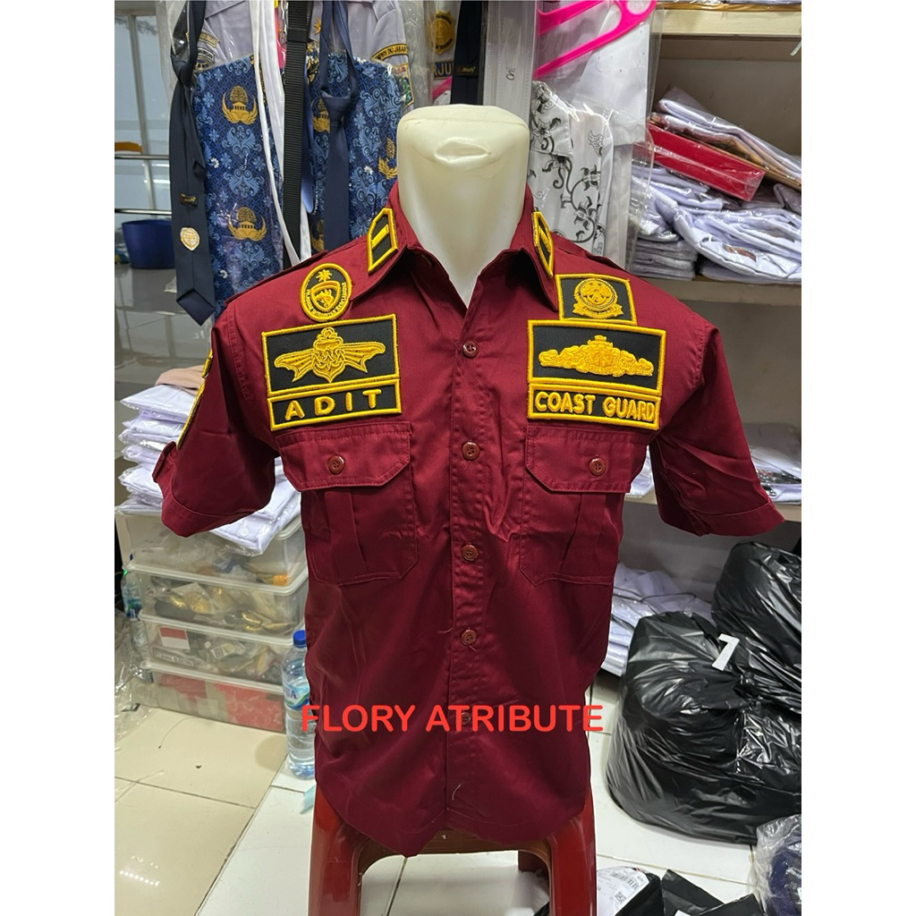 Jual SERAGAM COAST GUARD BORDIR TIMBUL LENGKAP DENGAN PANGKAT DAN NAMA ...